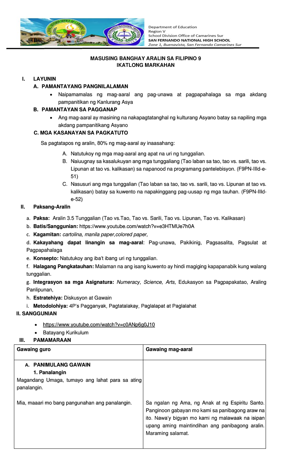 Filipino 9 - Lesson on Tunggalian: Understanding Conflicts in Stories ...