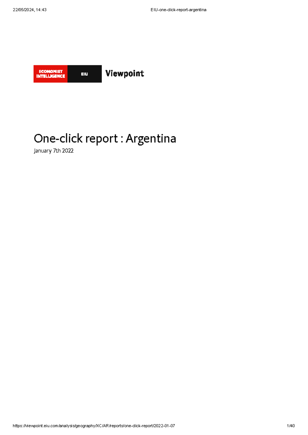 Country-Analysis sample report-1 - One-click report : Argentina January ...