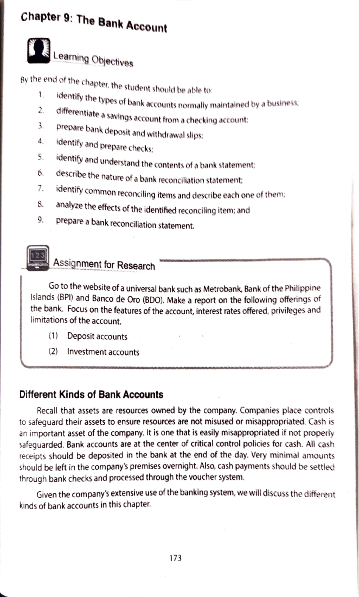 Chapter 9: Understanding Bank Accounts and Their Functions - Studocu