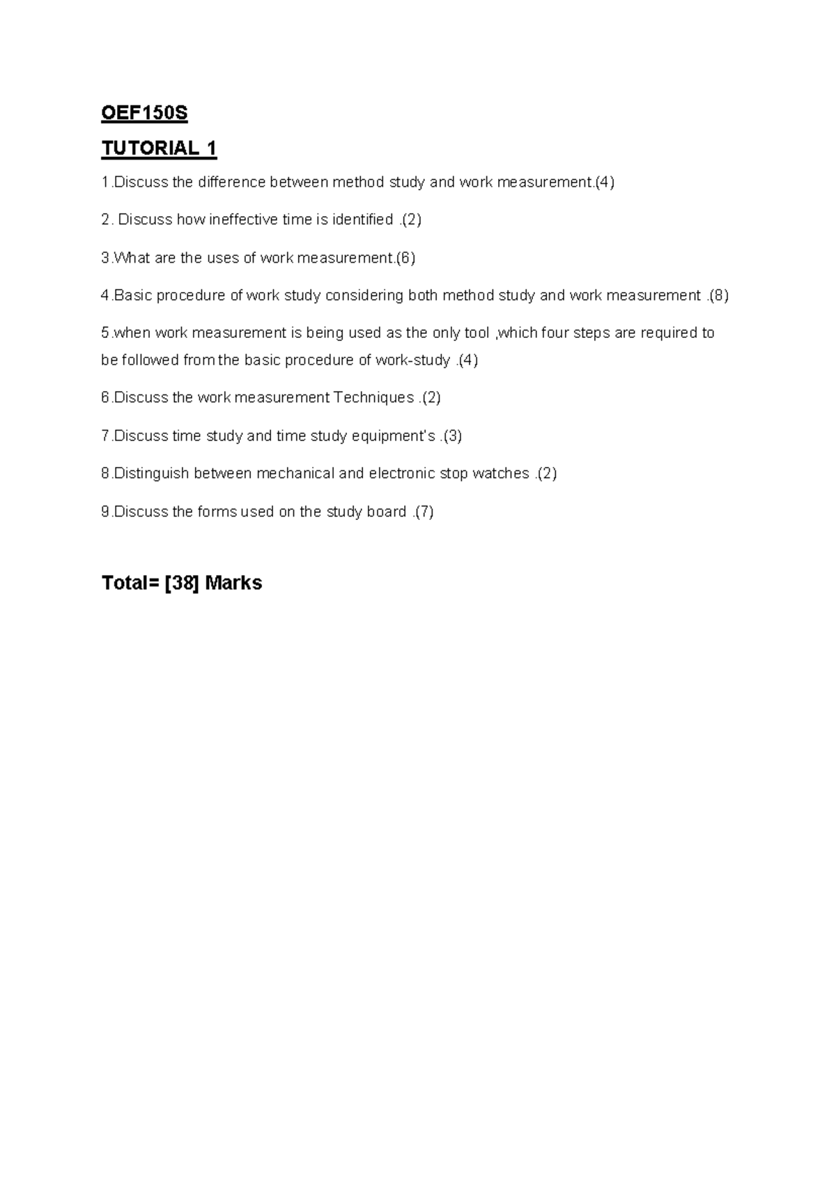 OEF150S 2025 Tutorial 1 - OEF150S TUTORIAL 1 1 the difference between ...