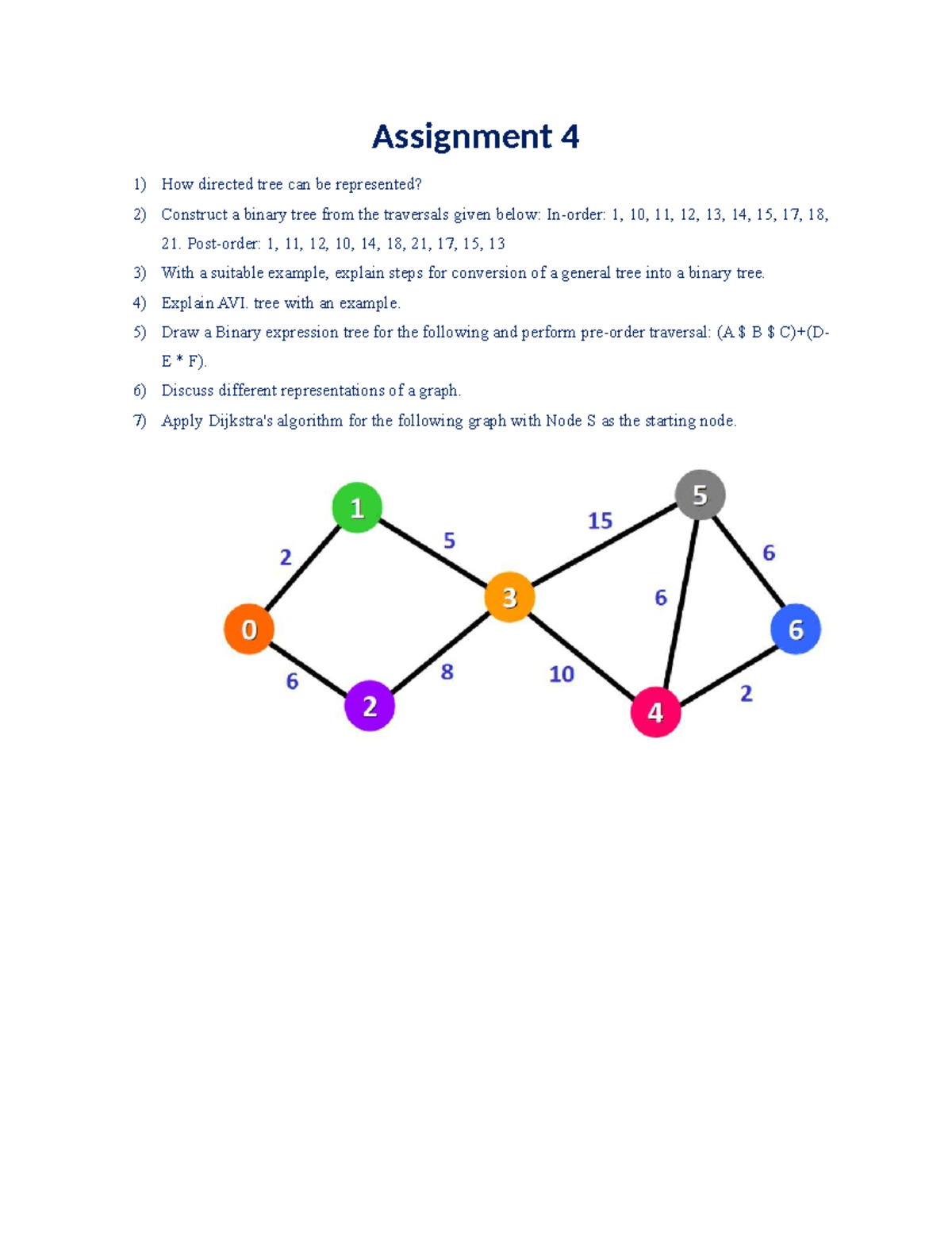 Assignment 4 DS - Assignment 4 1) How directed tree can be represented ...