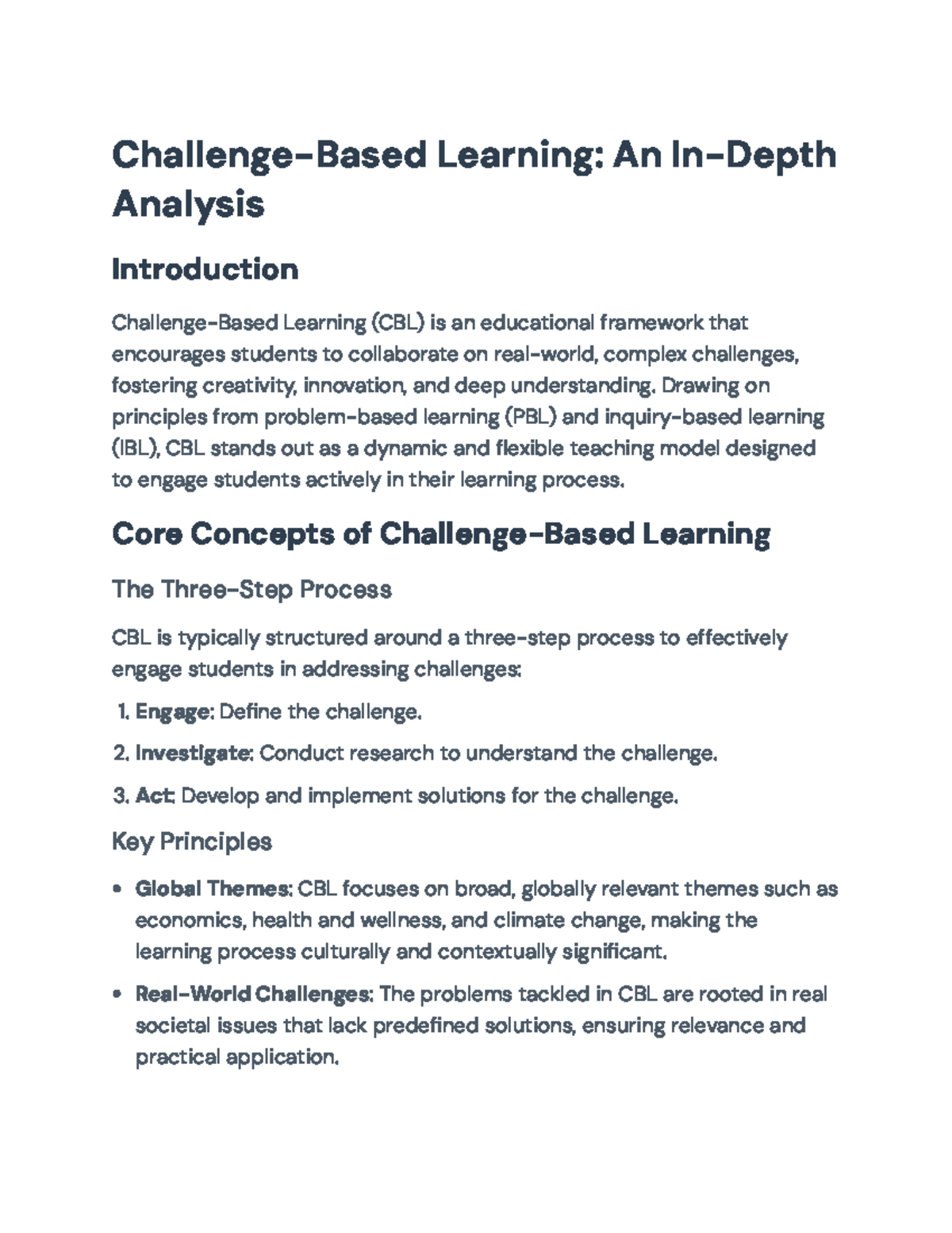 Challenge-Based Learning: Framework, Advantages, Challenges ...