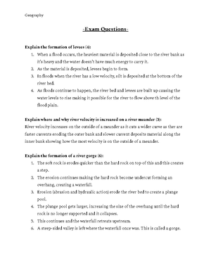 Paper 2 Case Study List - GEOGRAPHY OCR B - What are the different ...
