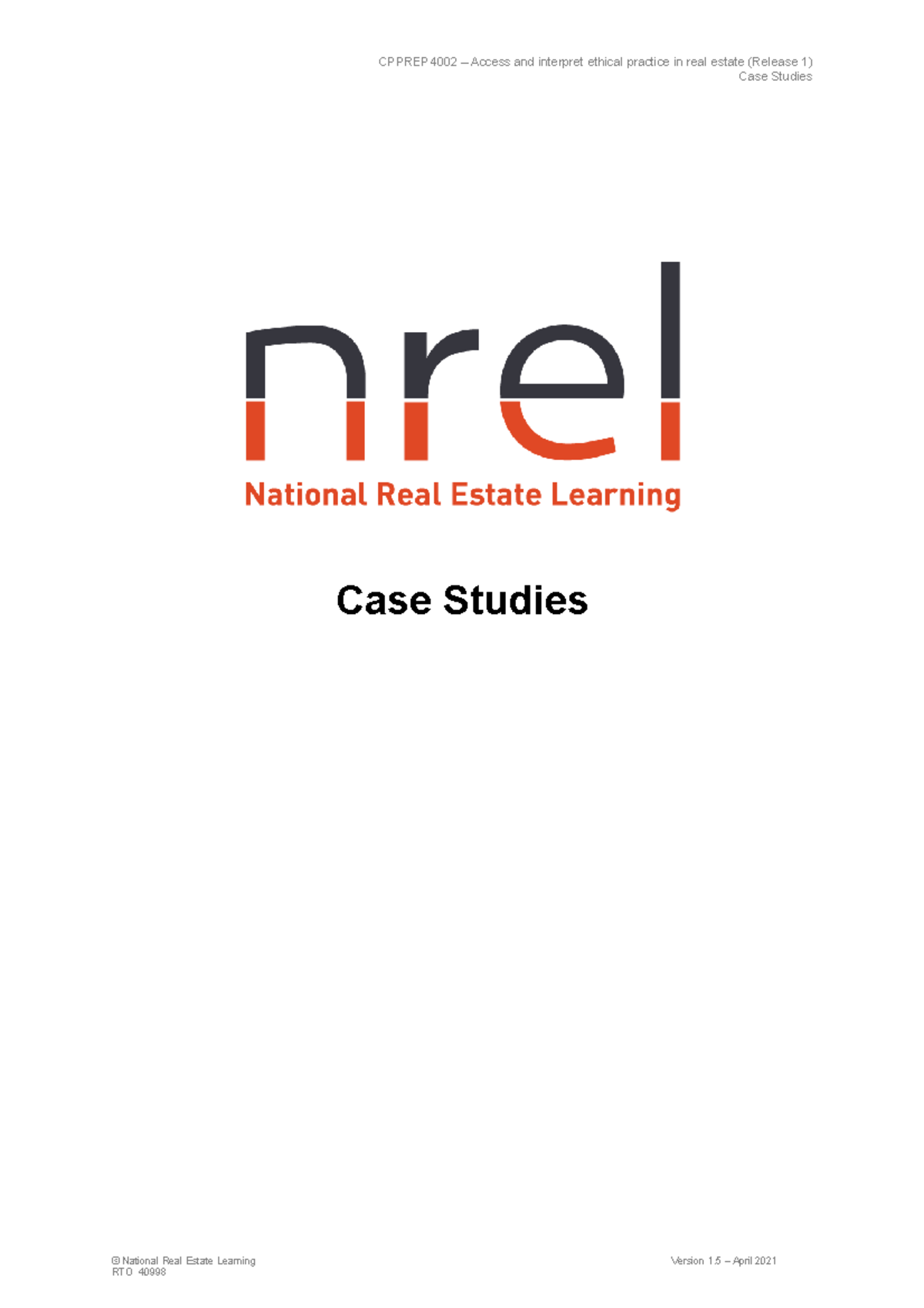 NREL - CPPREP 4002 - Comprehensive Case Studies Analysis - Studocu