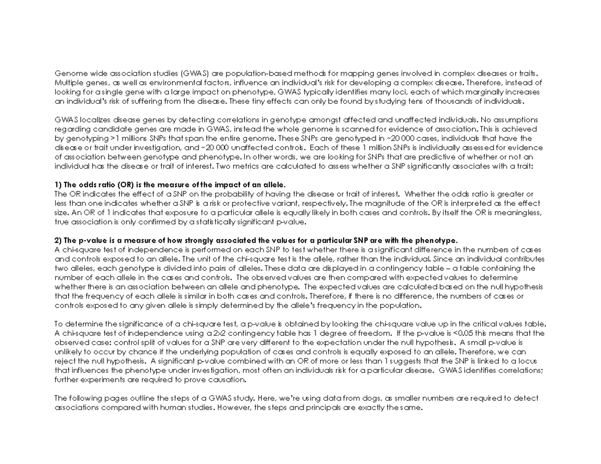 GWAS Analysis of A and G Alleles Association with Ridged Trait in Dogs ...