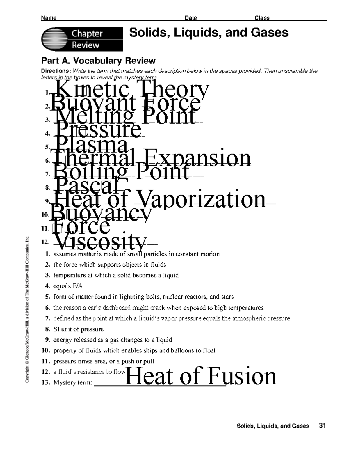 PS 14 Final Exam Study Guide: Solids, Liquids, and Gases Concepts - Studocu