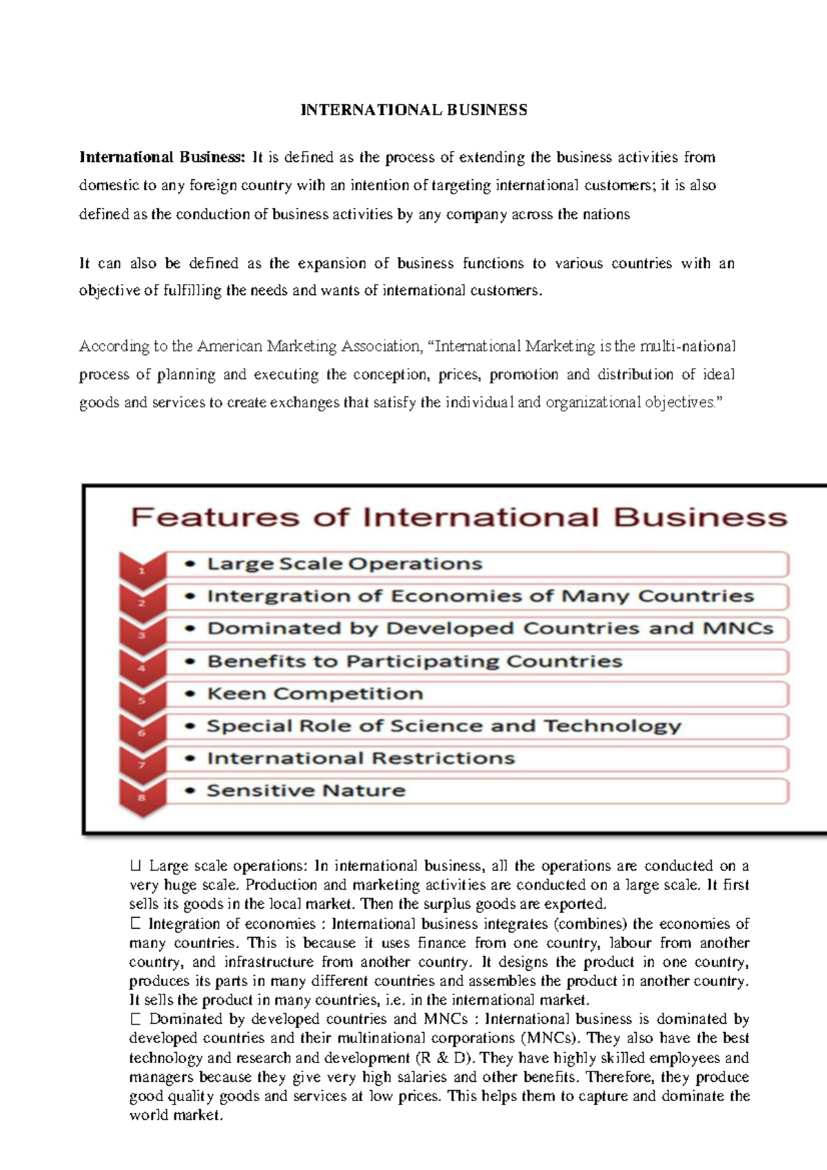 INTERNATIONAL BUSINESS: Key Concepts and Strategies (Course Code: IB101 ...