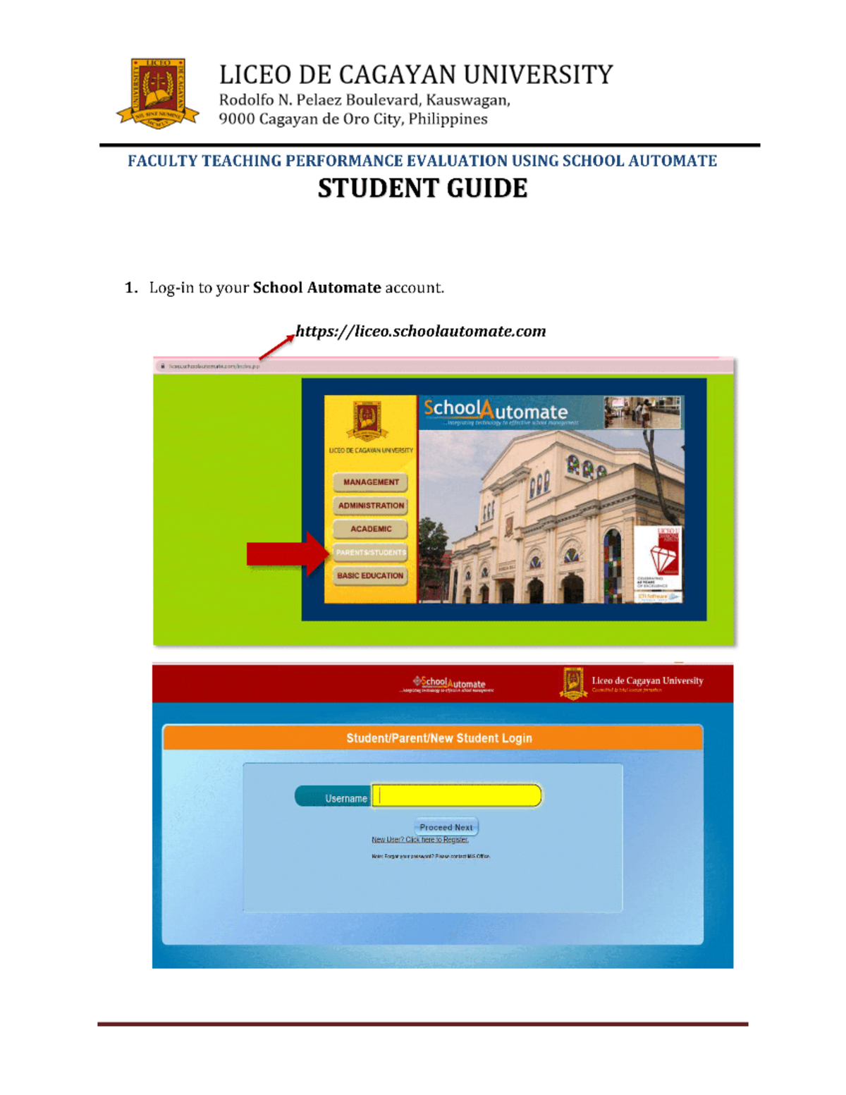 Student Guide for Faculty Teaching Performance Evaluation (BASIC ED ...