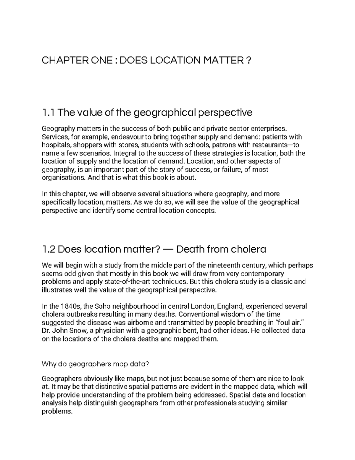 Geo 101: Chapter 1 - The Importance of Location in Geography - Studocu