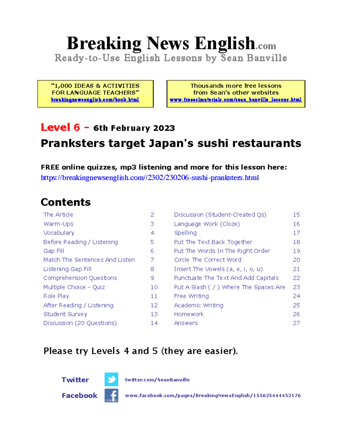 Practice comprehension - Breaking News English .com Ready-to-Use ...