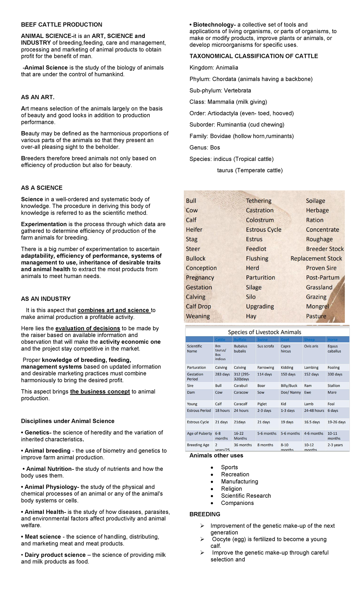 ANS002 BEEF & CATTLE Production reviewer - BEEF CATTLE PRODUCTION ...