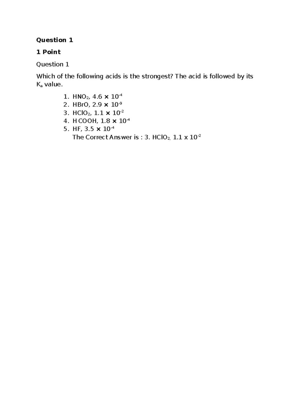 Chemistry Quiz Prep: Acids, Bases, and pH Calculations - Studocu
