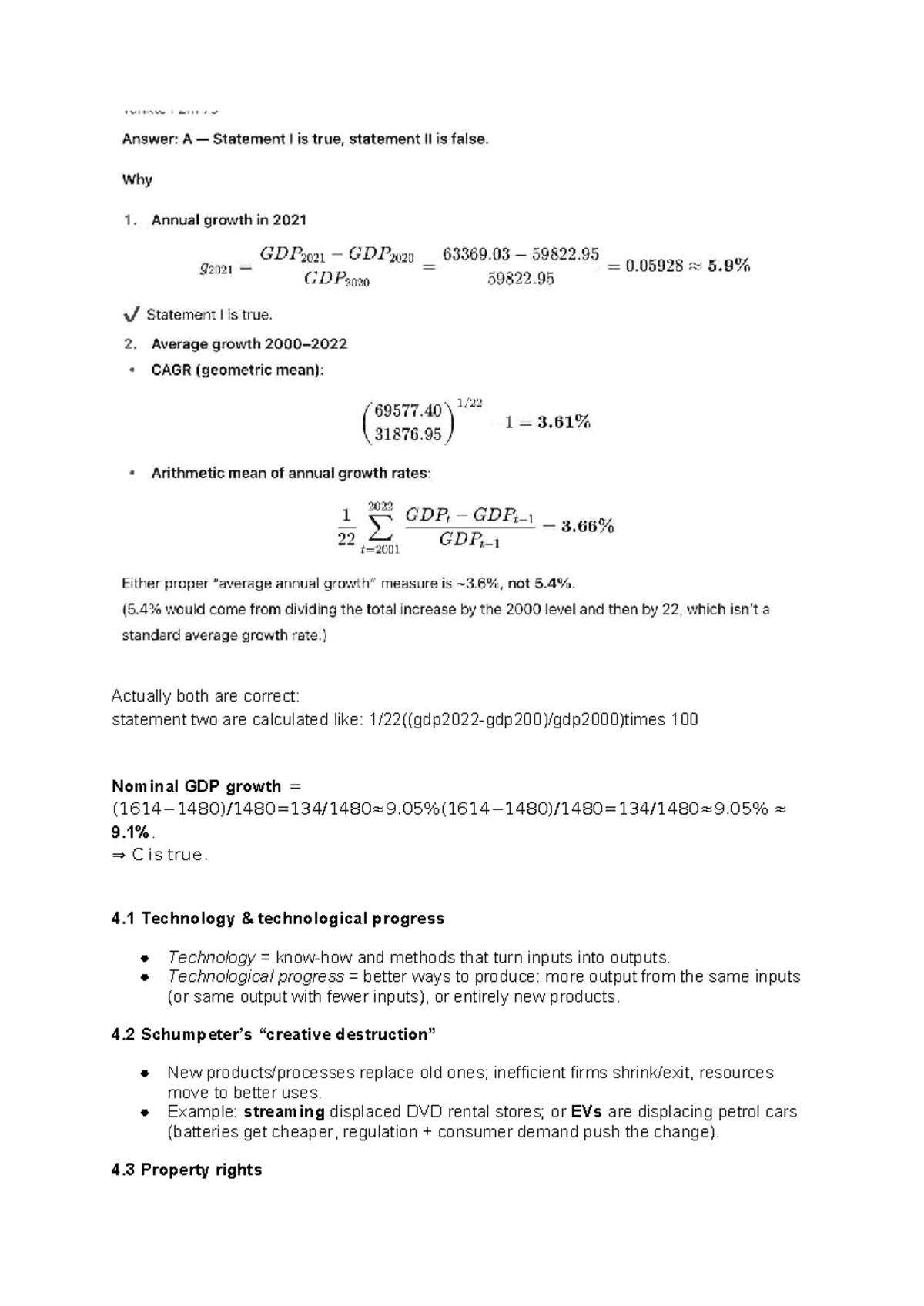 Tutorial Problem Set 1: Economic Growth and Technological Progress ...