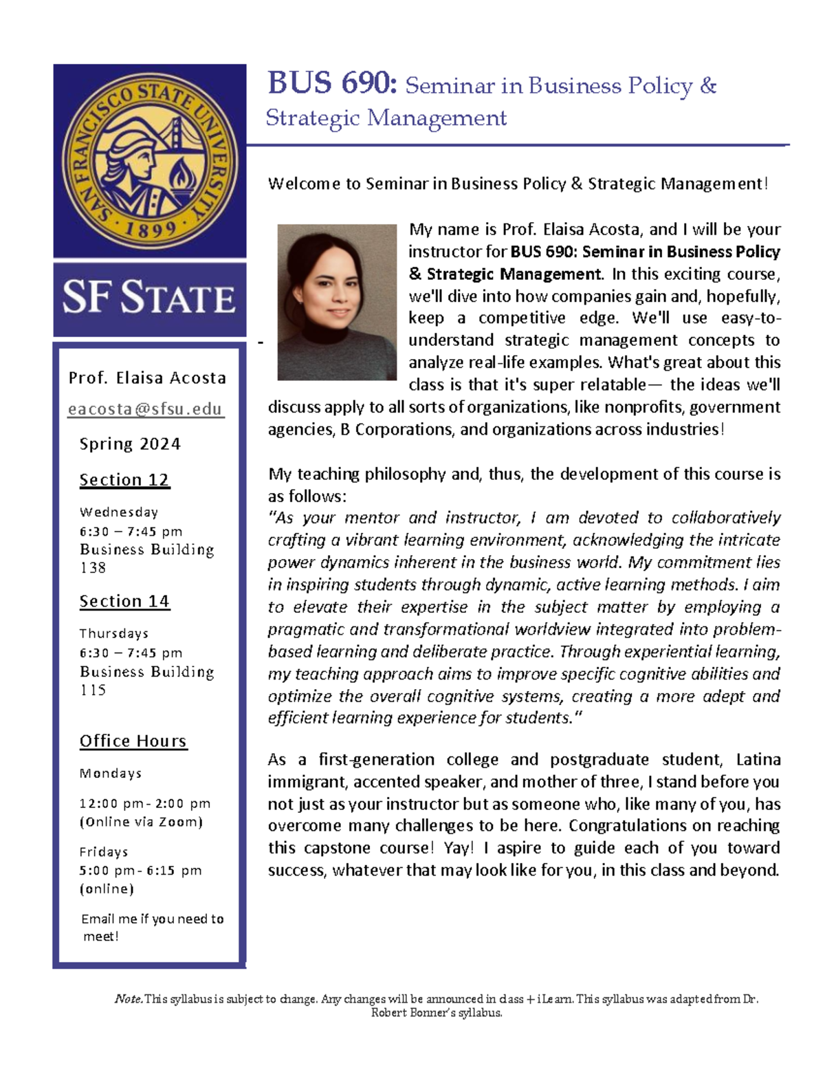 BUS 690 S24 Seminar in Business Policy & Strategic Management Syllabus ...