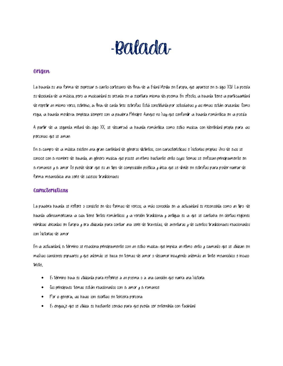 Balada consulta - La balada es una forma de expresar el canto cortesano ...