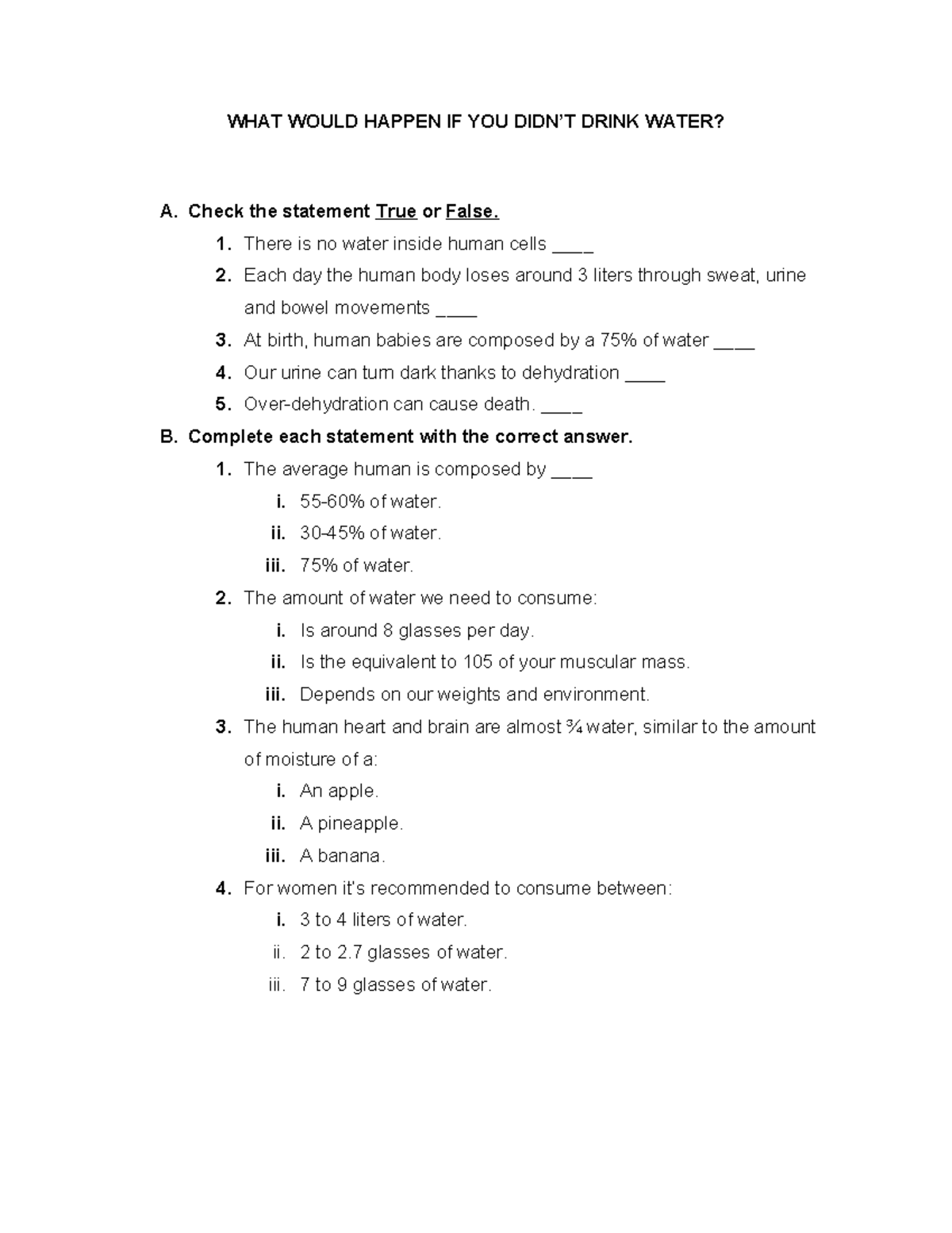 What would happen if you didn t drink water - WHAT WOULD HAPPEN IF YOU ...