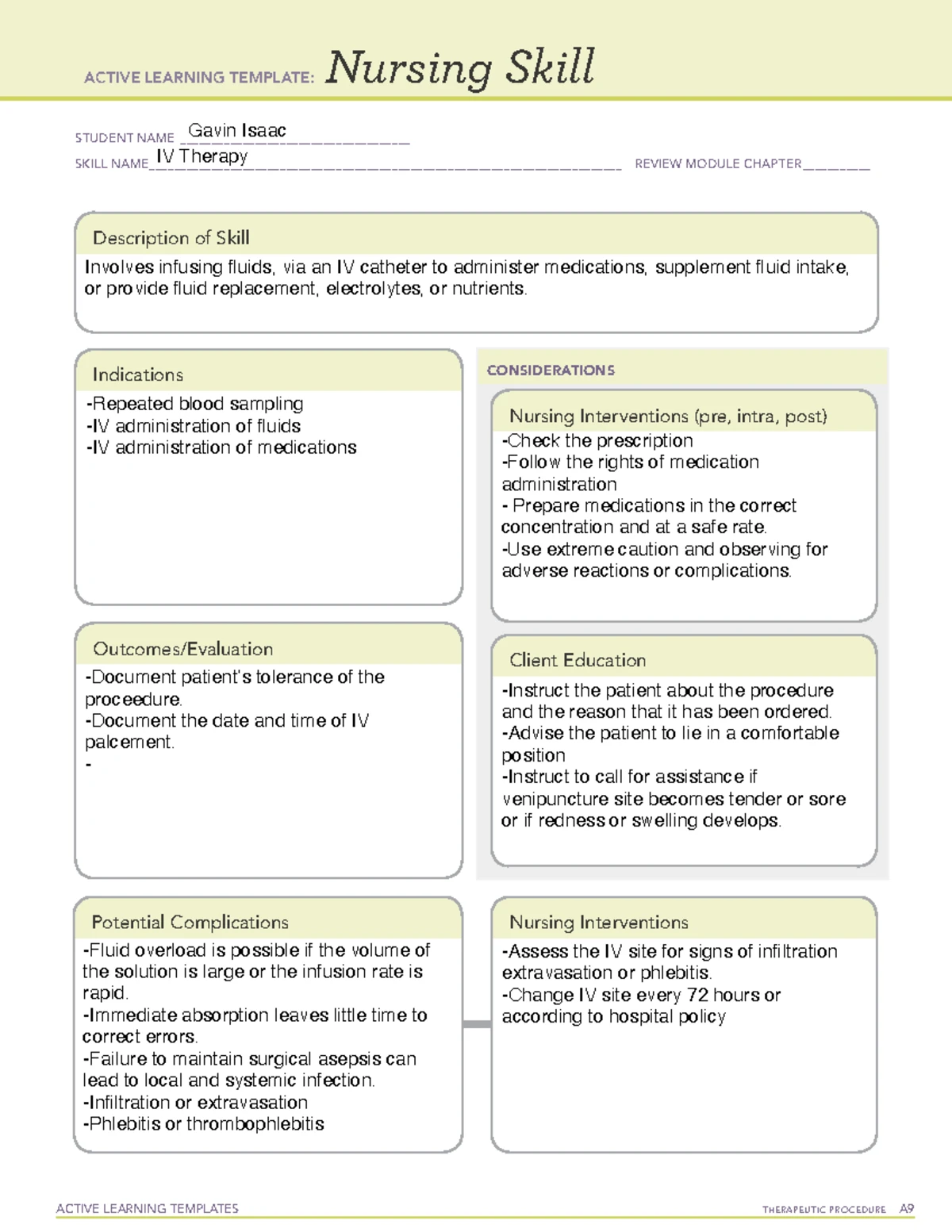 Basic Concept Blank 7 - ATI Template: Infection Control & Client ...