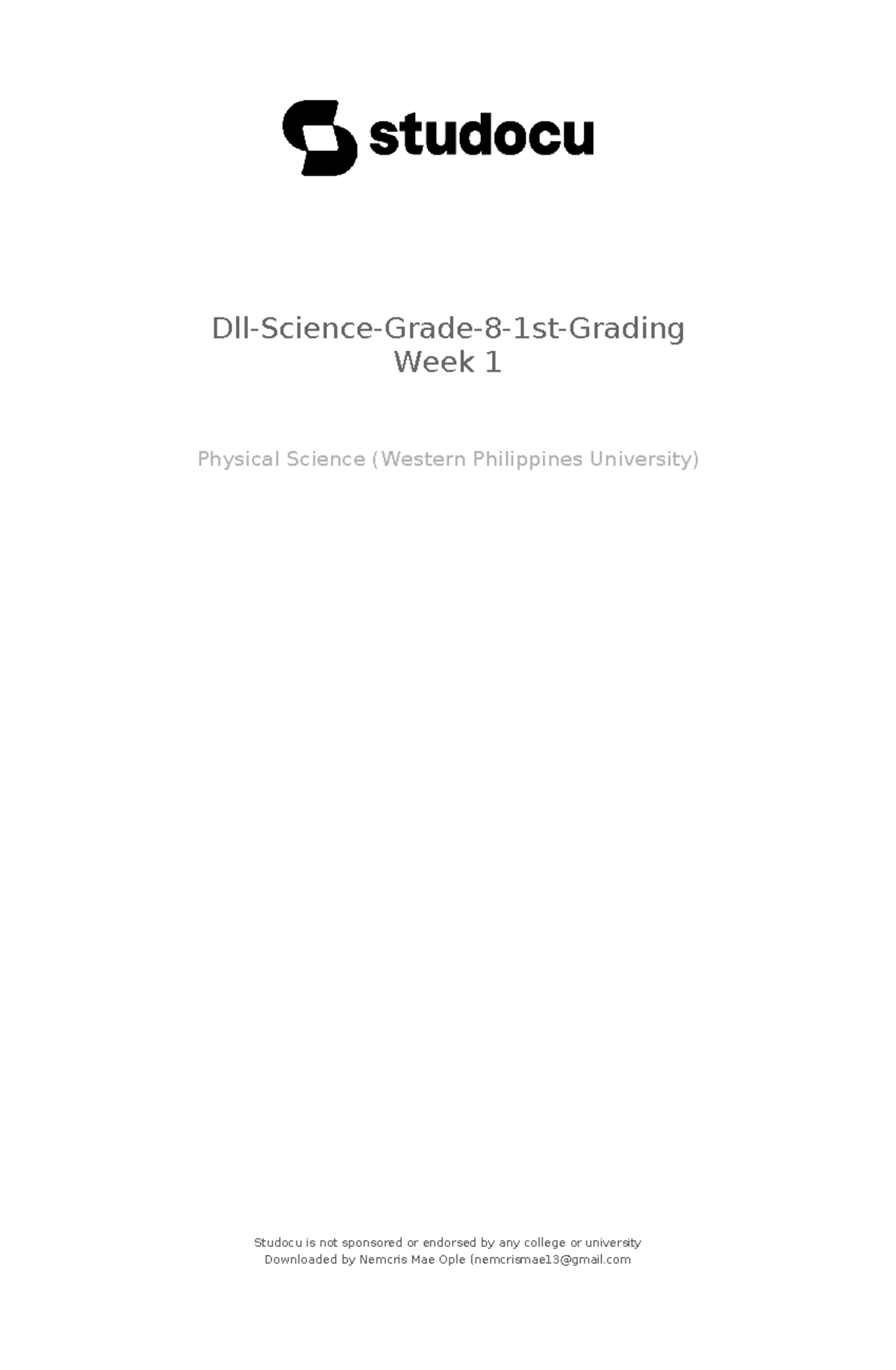 Dll-science-grade-8-1st-grading-week-1 edited - Dll-Science-Grade-8-1st ...