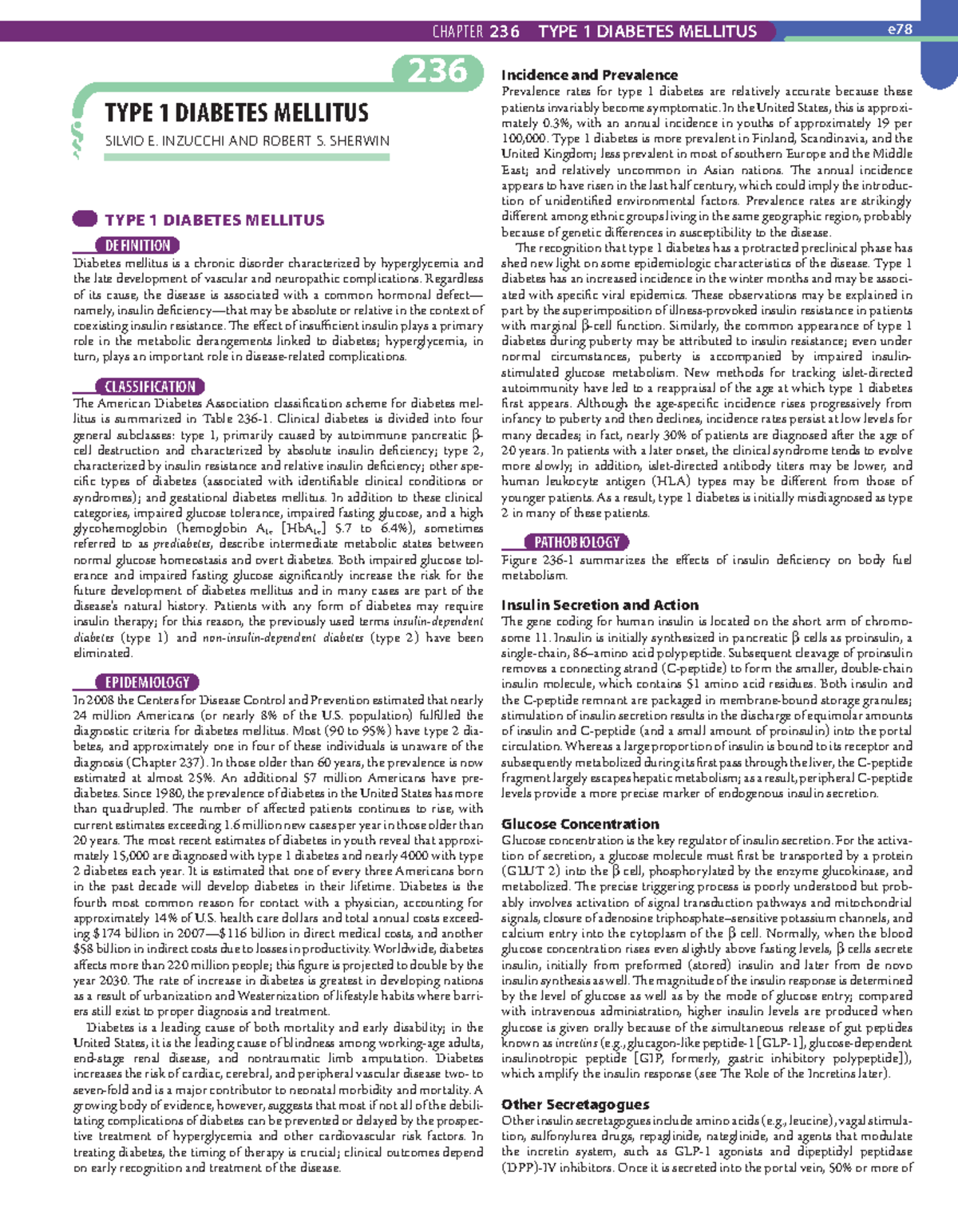Cap type diabetes mellitus x20299 allp1 - CHAPTER 236 TYPE 1 DIABETES ...