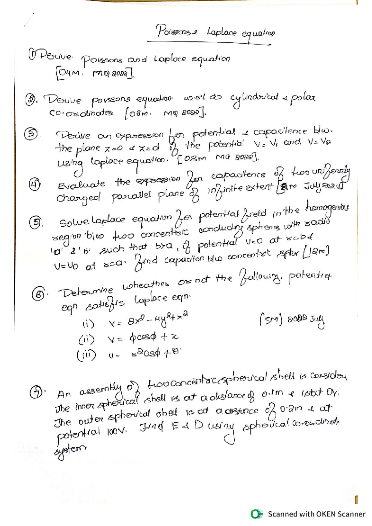 EMT-M3Q - Deriving Poisson's and Laplace Equations in Cylindrical ...