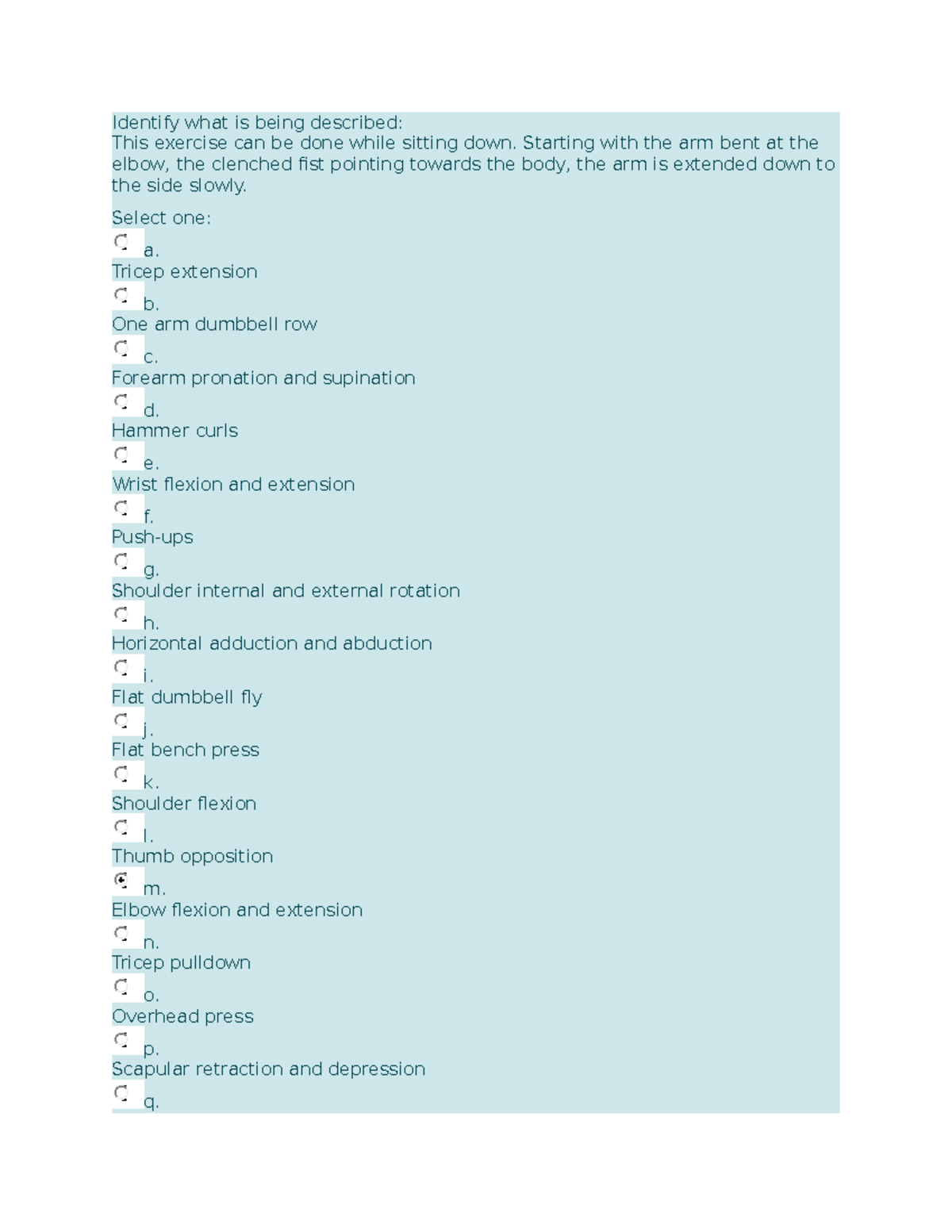 PE - Exercise Descriptions and Identifications Lecture Notes - Studocu