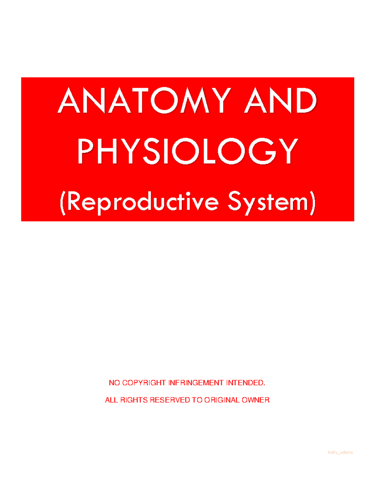 Anatomy & Physiology of the Reproductive System (BIO 101) - Studocu
