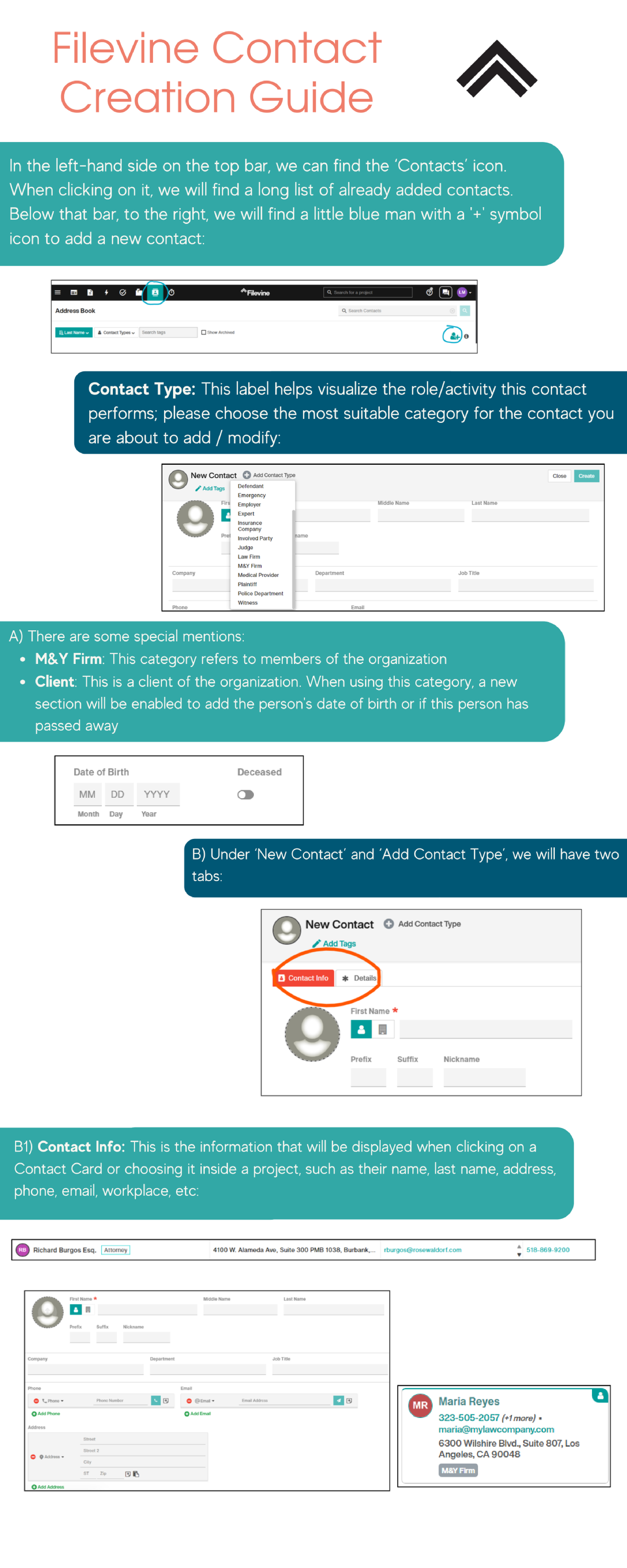 Filevine Contact Card Creation Guide 66: Step-by-Step Instructions ...