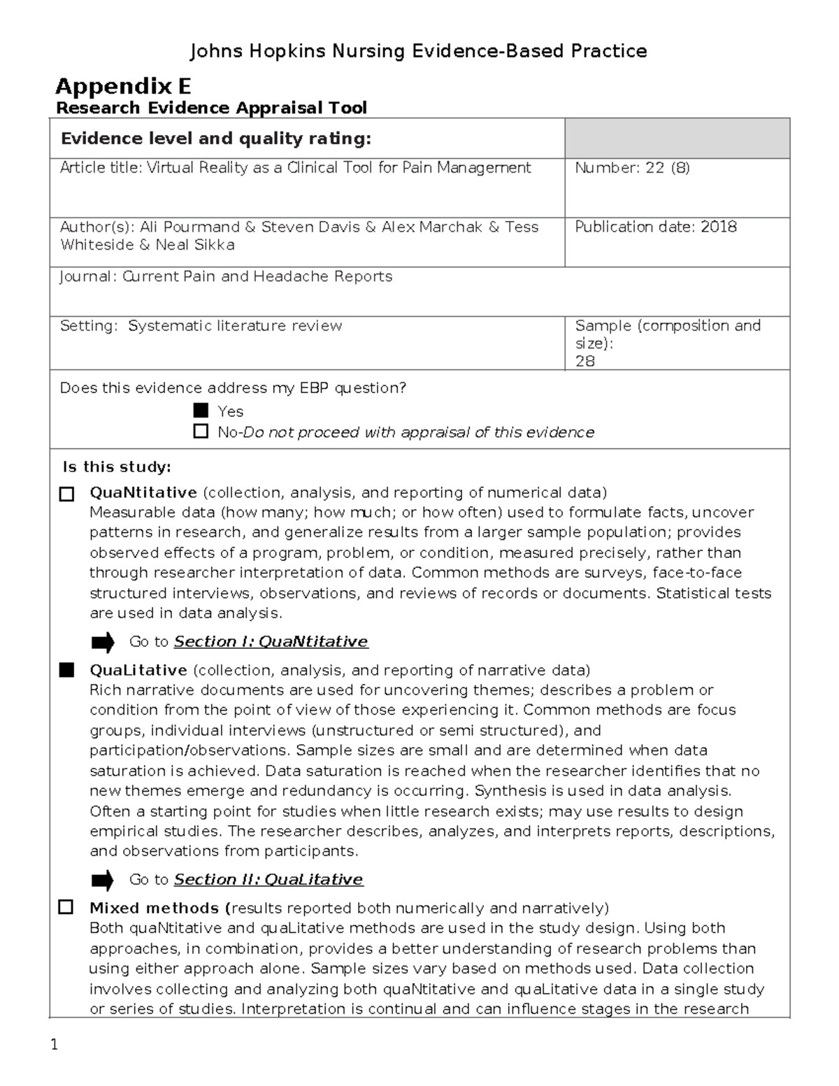 2017 Appendix EResearch Appraisal Tool qualitative - Appendix E ...