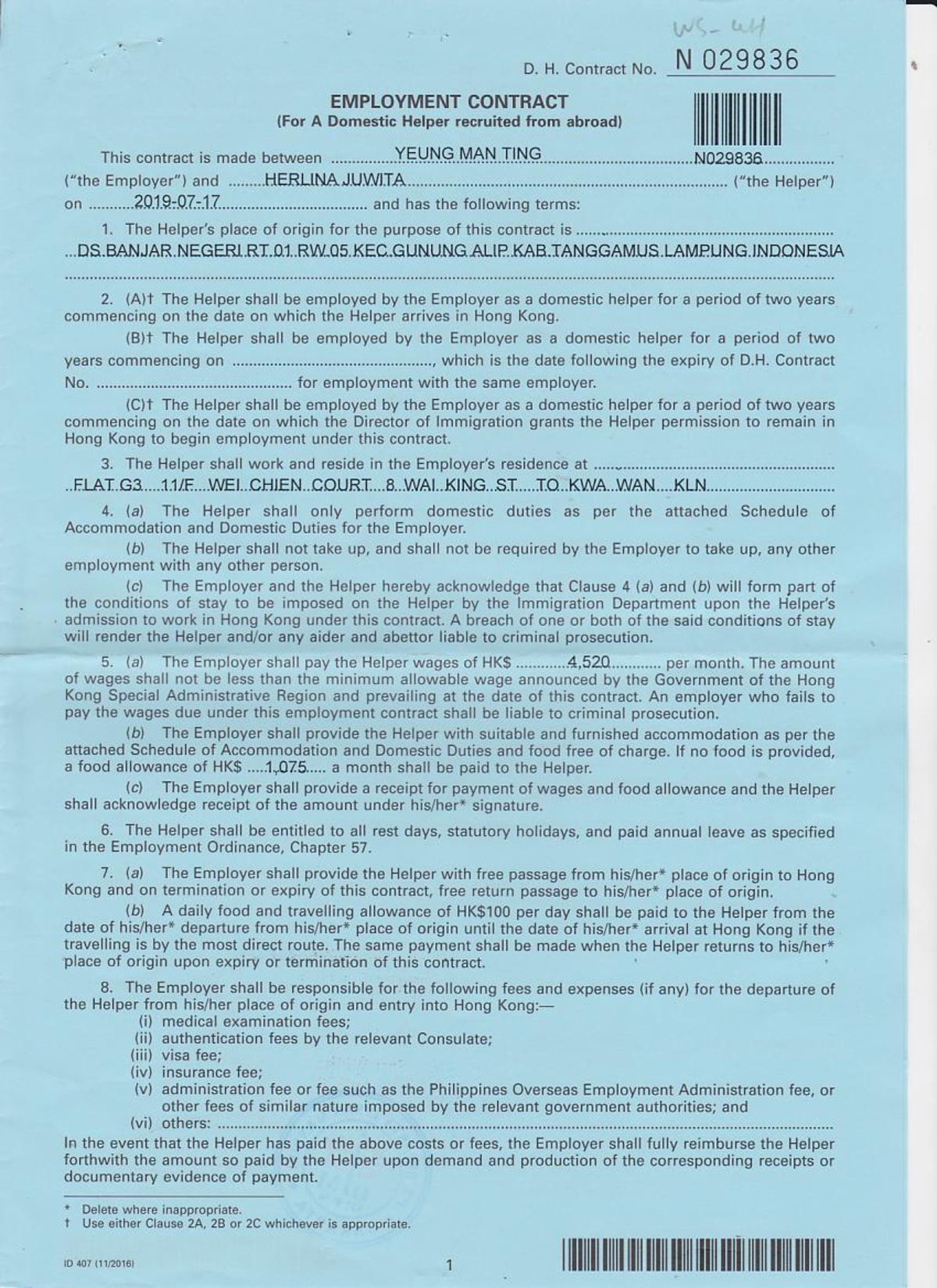 PK - PK - Domestic Helper Employment Contract Tutorial Notes - Studocu
