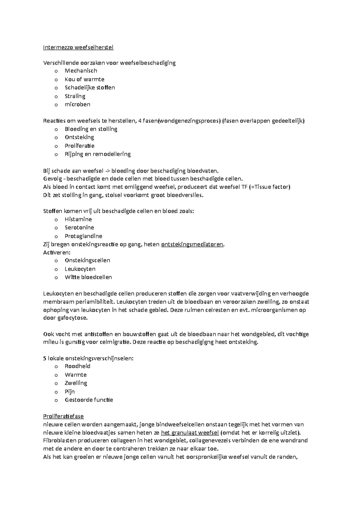 Bindweefsel en Herstel: Wondgenezingsproces en Fasen van Weefselherstel ...
