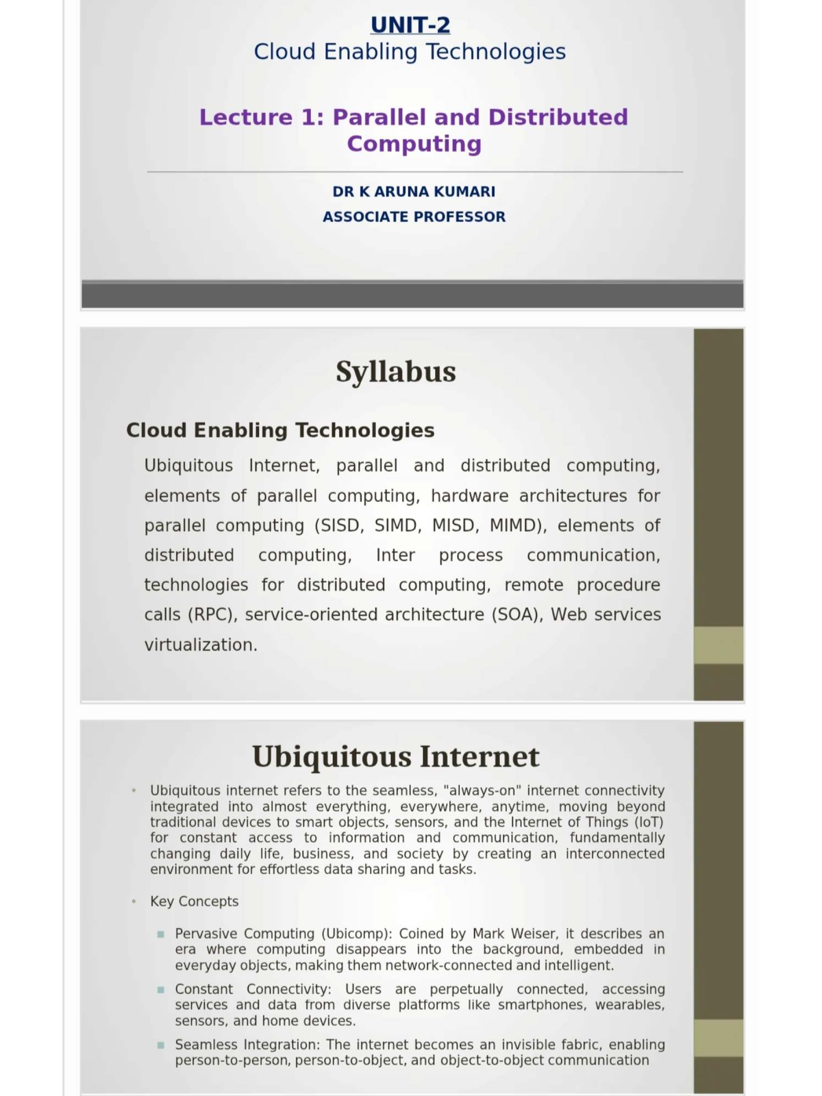 Cloud Enabling Technologies Lecture 1: Parallel & Distributed Computing ...
