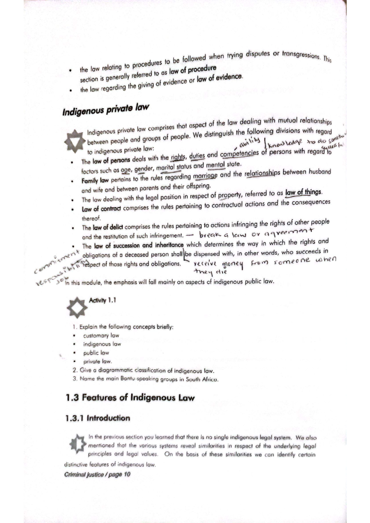 Indigenous Law Overview: Key Concepts & Features (Doc 4) - Studocu