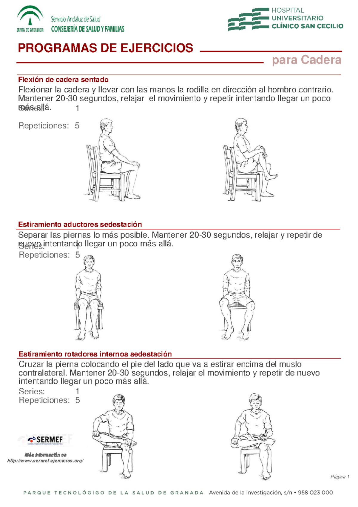 Ejercicios de Estiramiento para Cadera - Sermef - Studocu