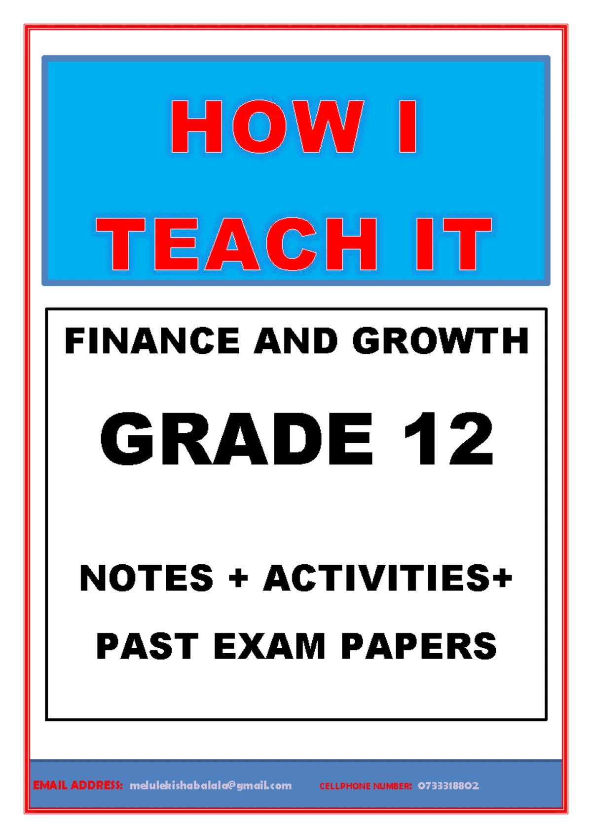 Grade 10 Maths Lit: Income, Expenditure, Profit & Loss Notes - Studocu