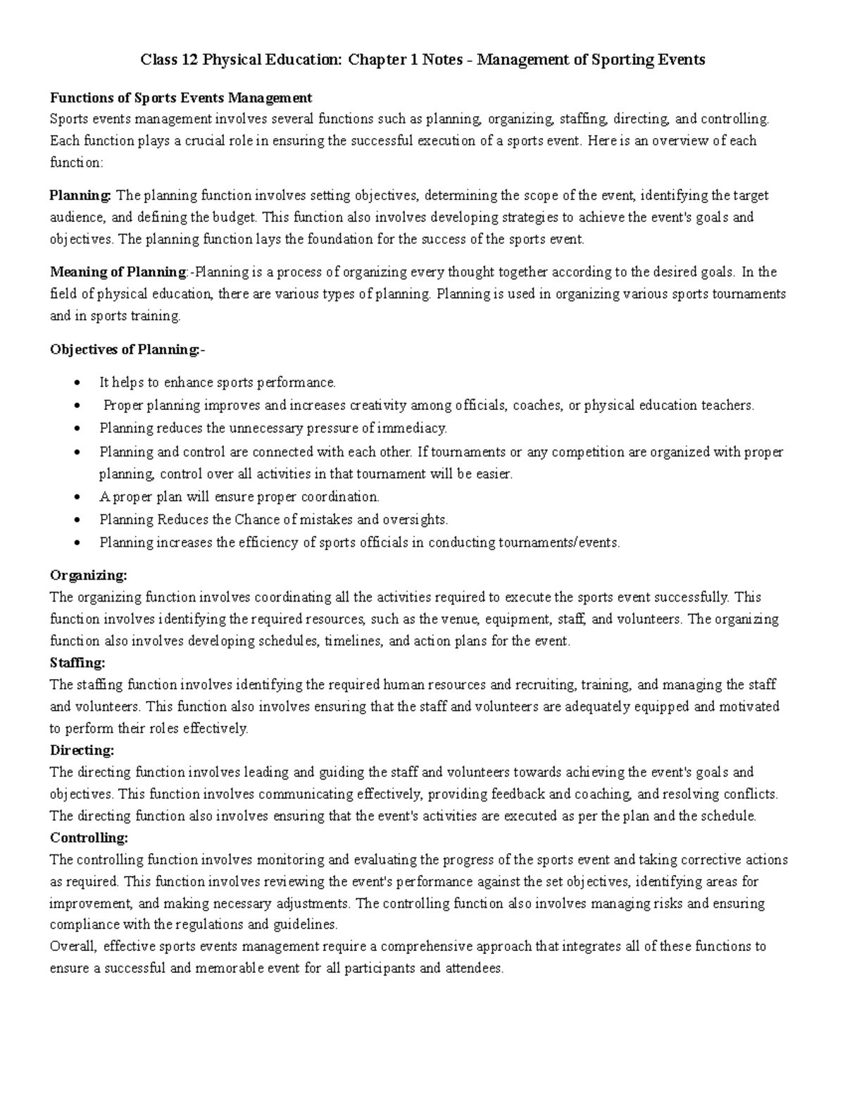 Physical education - TRAINING IN SPORTS Class 12 2022 to 2023 ...