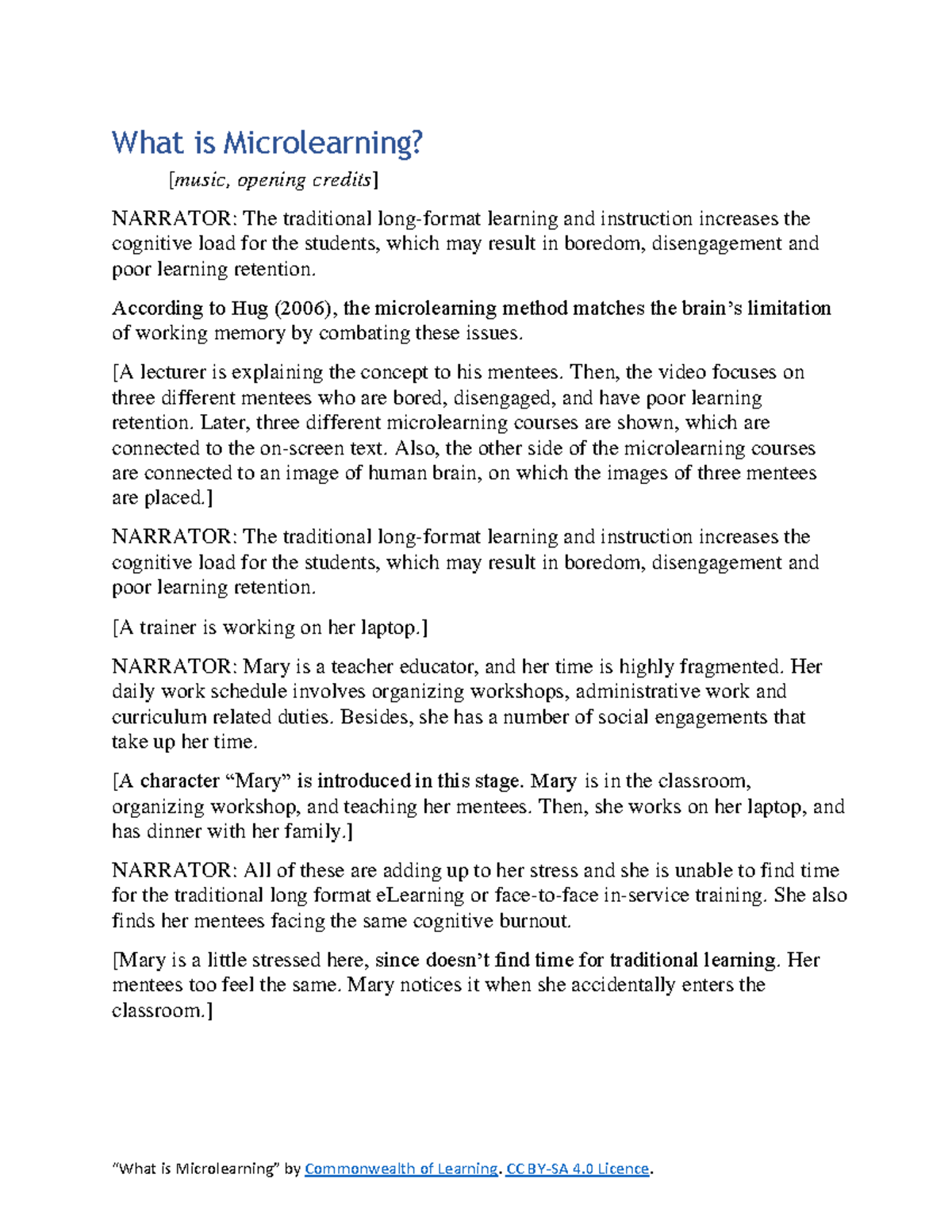 Microlearning: Addressing Cognitive Load in Education - Studocu