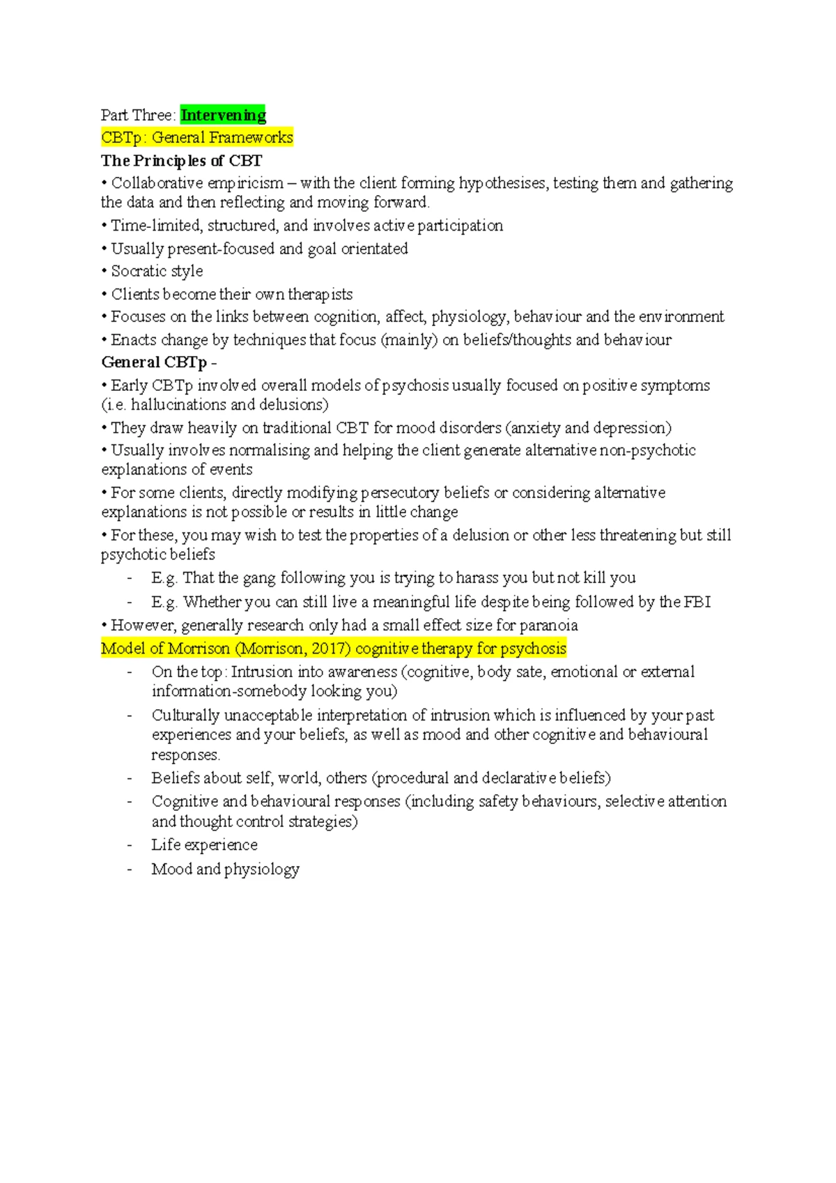 Formulation Sheet for CBT - Formulation Formulation provides answers to ...