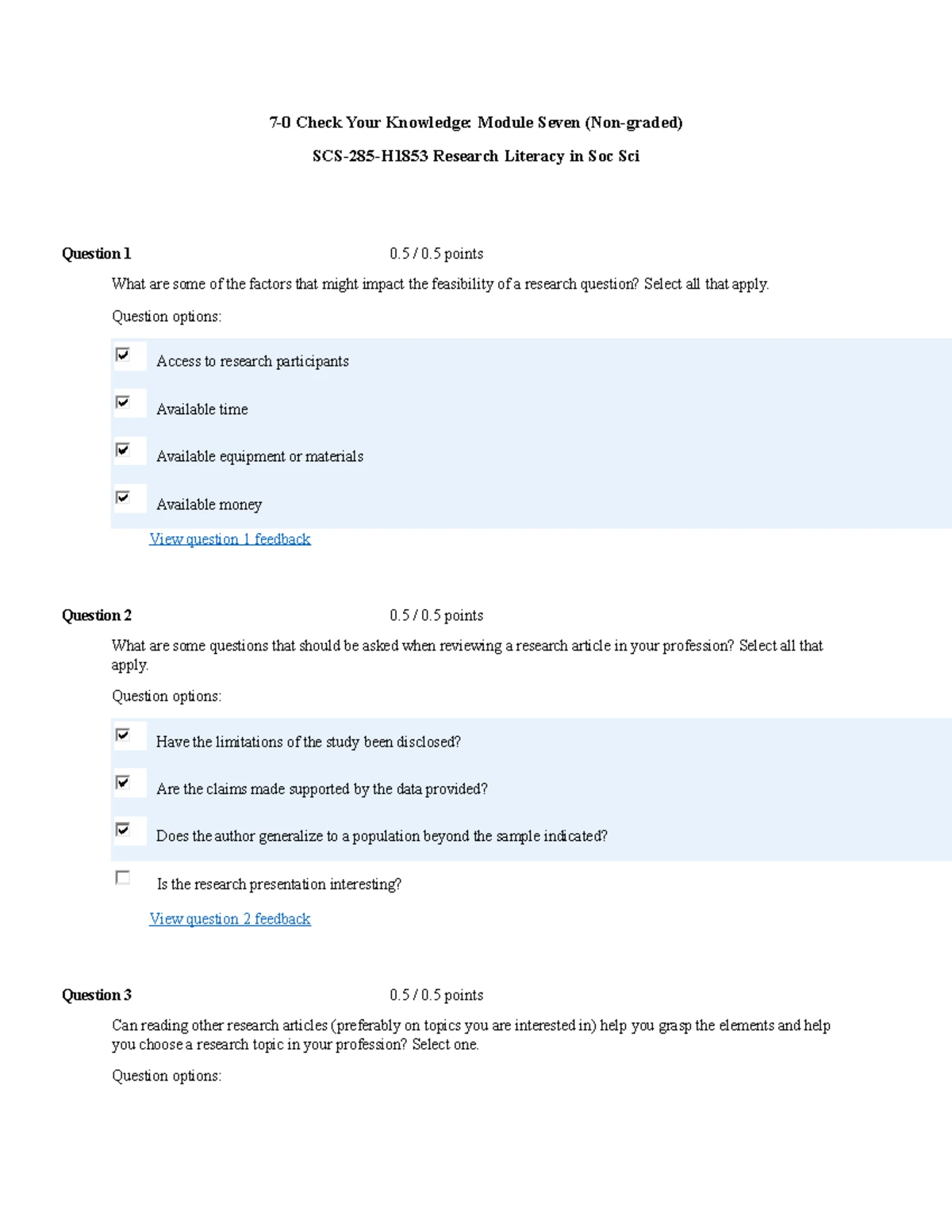 CJ315- 6-3 Quiz Module Six Quiz - CJ-315-T2591 Victimology 6-3 Quiz ...