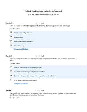 SCS285- 4-3 Module Four Quiz - 4-3 Module Four Quiz Question 1 1 / 1 ...