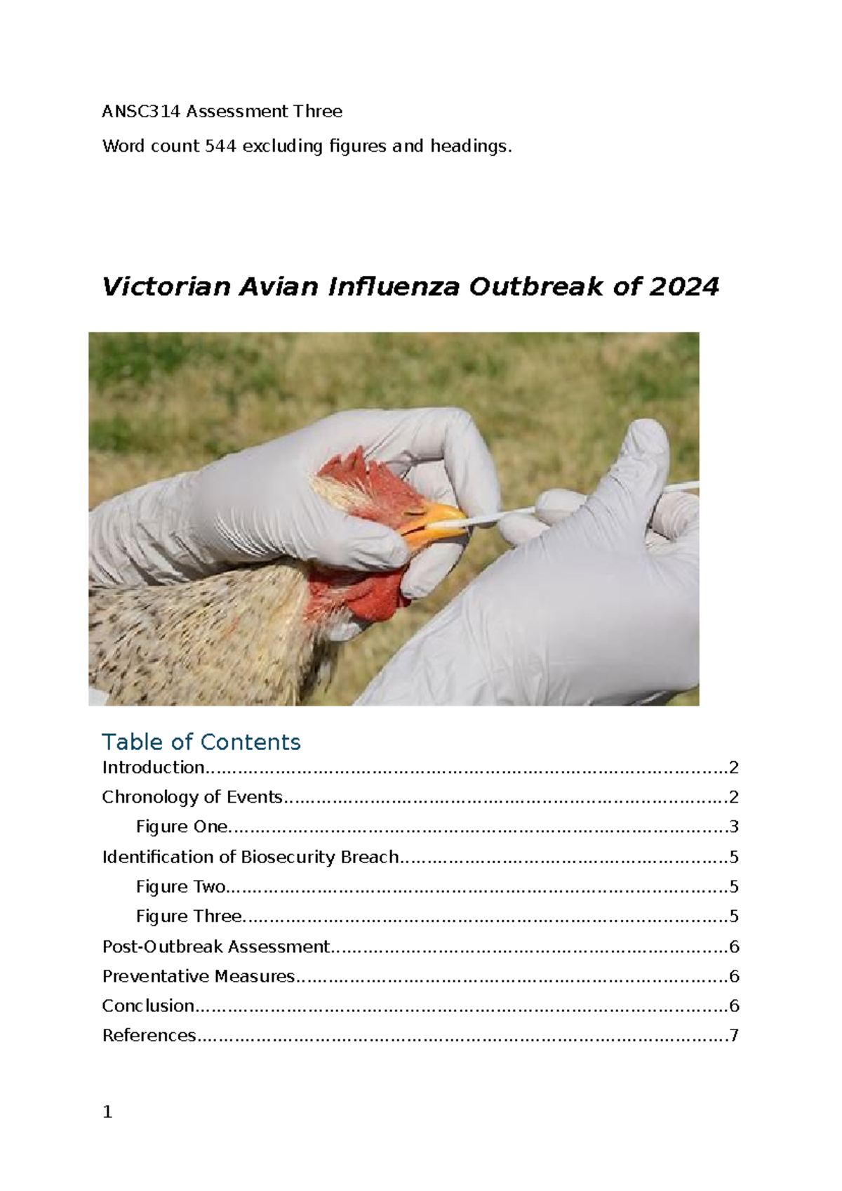 ANSC314 Final Assessment: Victorian Avian Influenza Outbreak 2024 - Studocu