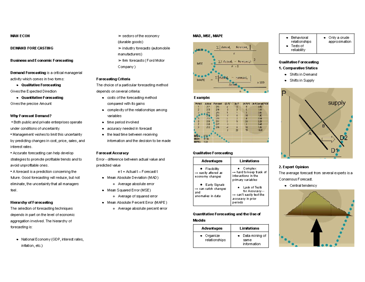 MAN ECON Demand Forecasting: Analyzing MSE Sectors & Industry Trends ...