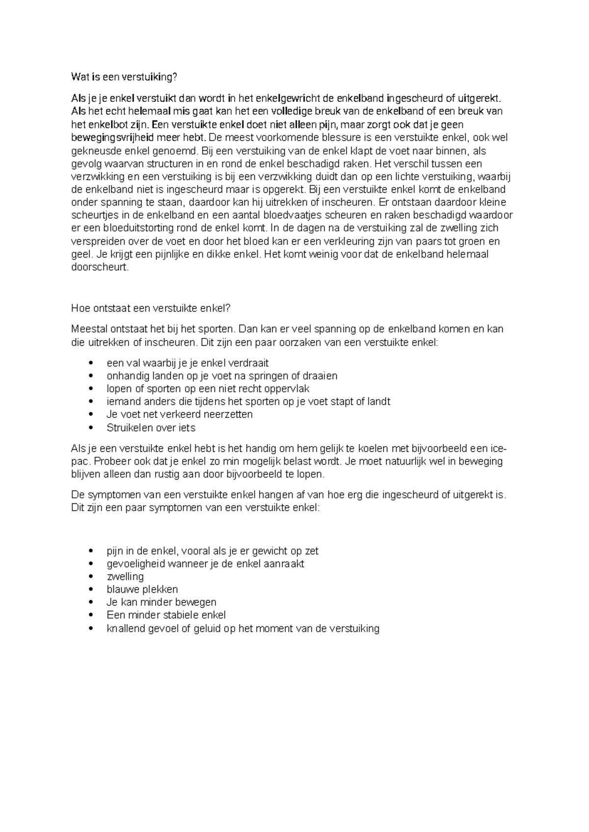 Verzwikking en Verstuiking van de Enkel: Oorzaken en Symptomen ...