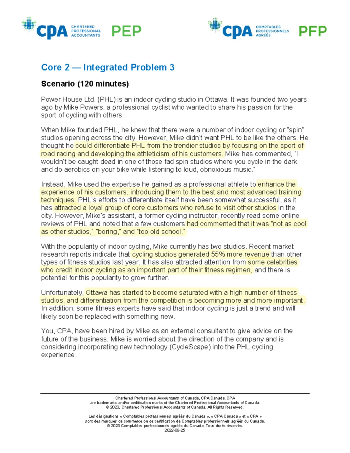 IP01 - Integrated Problem - Chartered Professional Accountants of ...