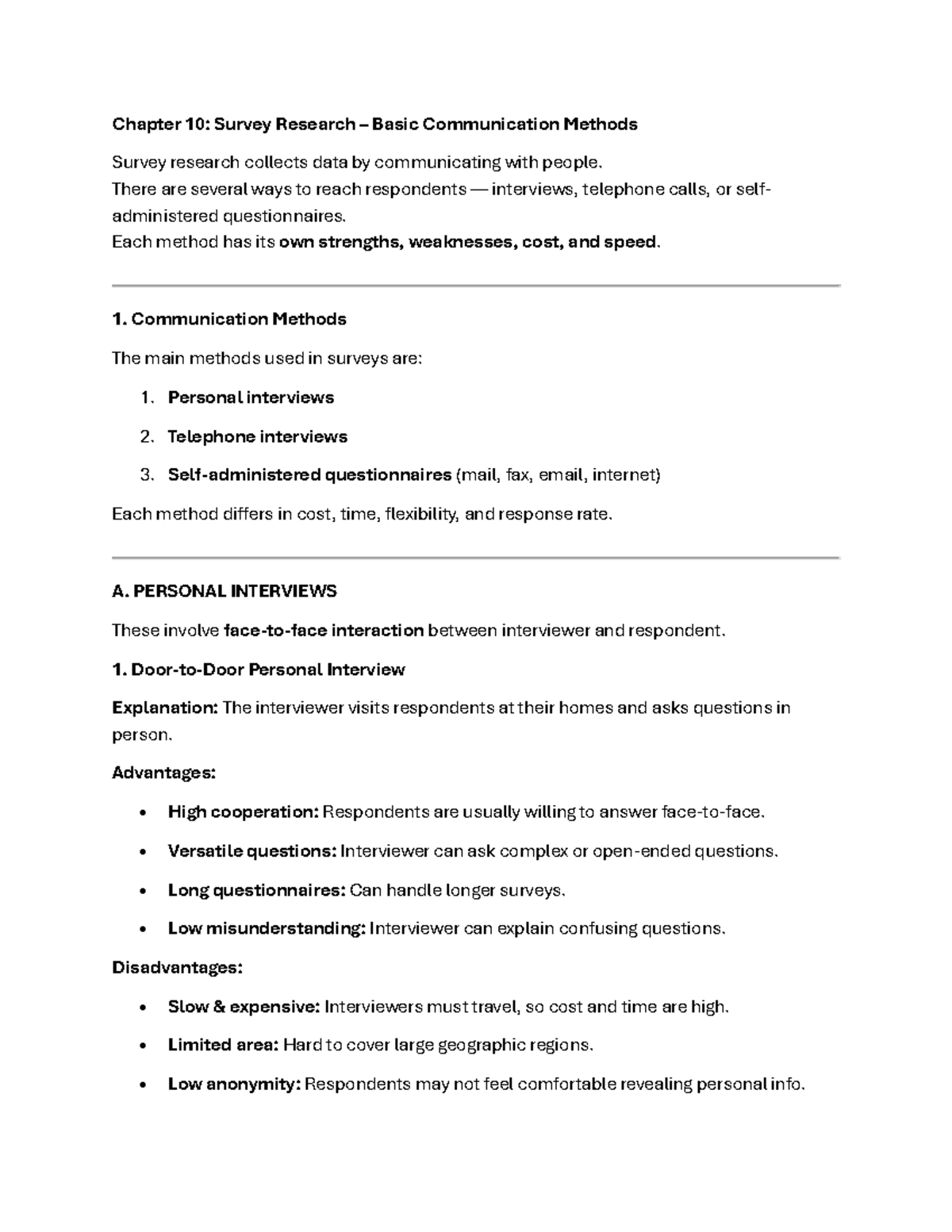 Chapter 10: Survey Research Methods in Communication - Studocu