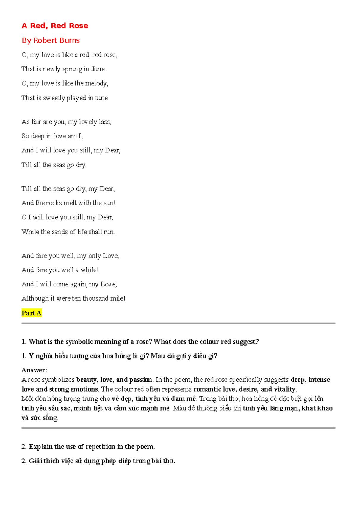 A Red, Red Rose Analysis: Symbolism and Themes in Robert Burns' Poem ...