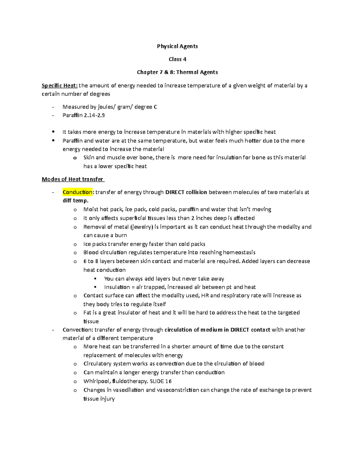 Physical Agents Class 4 - Physical Agents Class 4 Chapter 7 & 8 ...