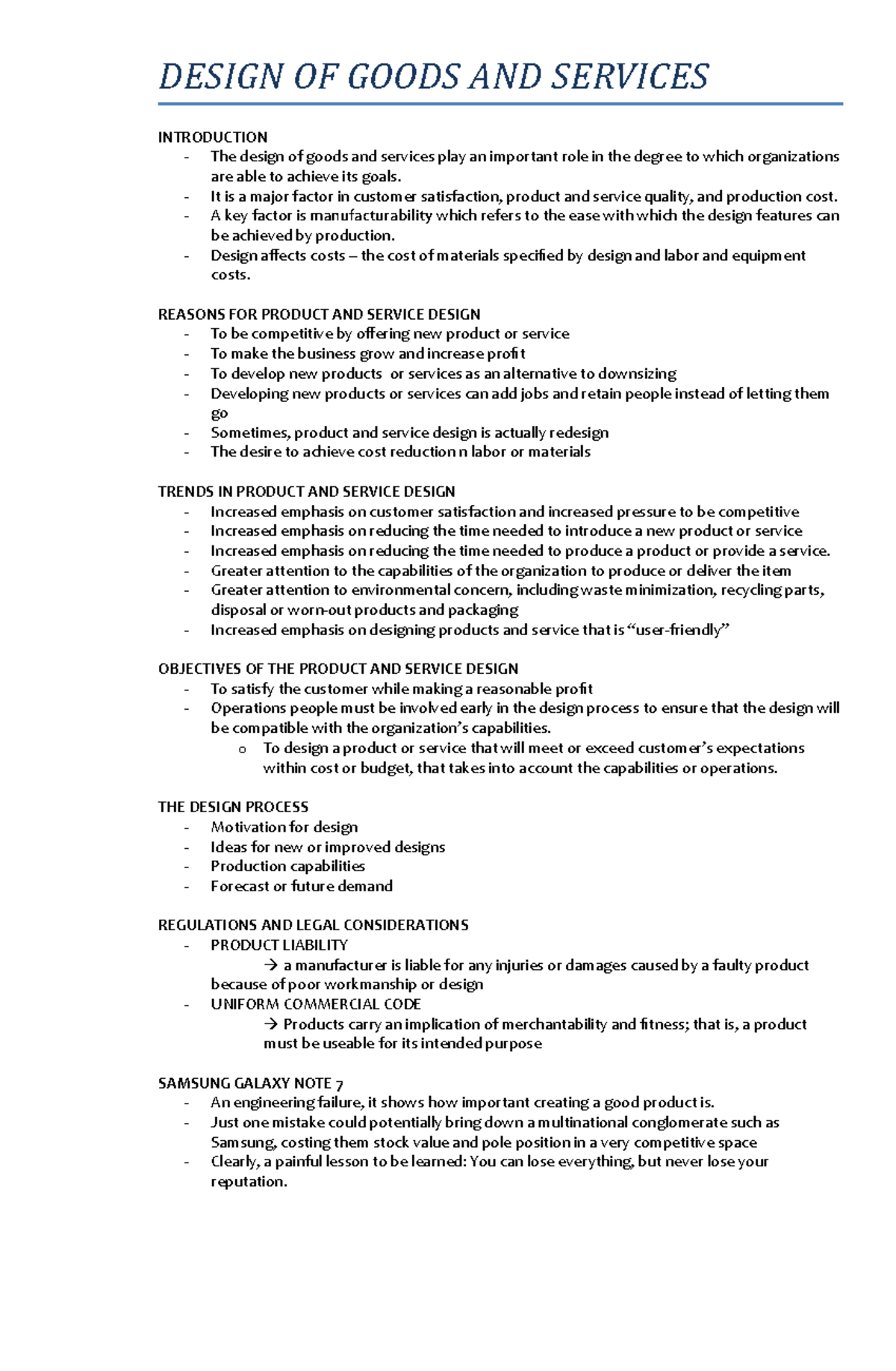 344657823 Design of Goods and Services - DESIGN OF GOODS AND SERVICES ...