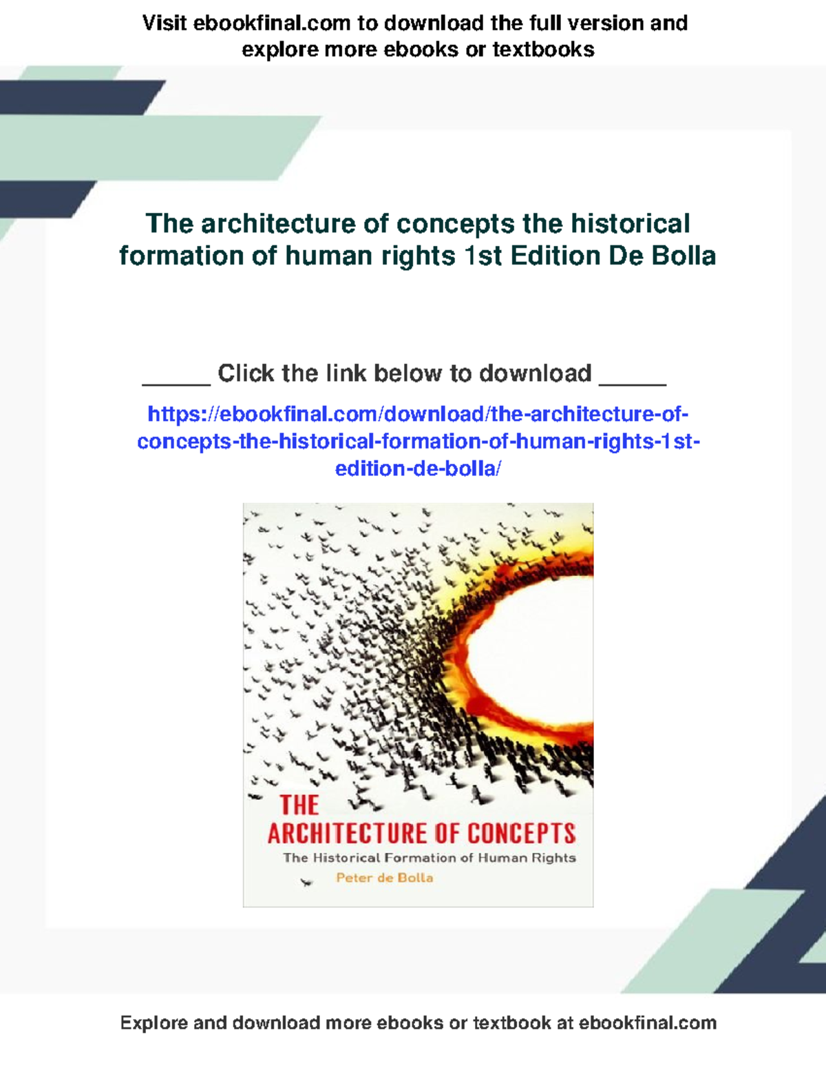 The Architecture of Concepts: Historical Formation of Human Rights (1st ...