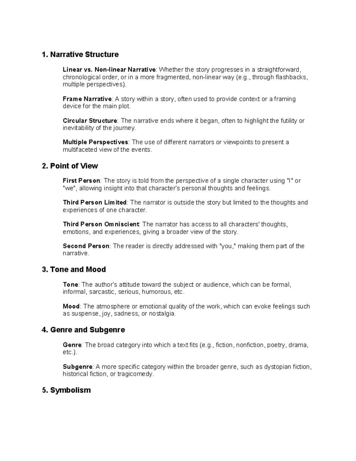 Macro Techniques in Narrative Analysis: Structure, POV, and More - Studocu