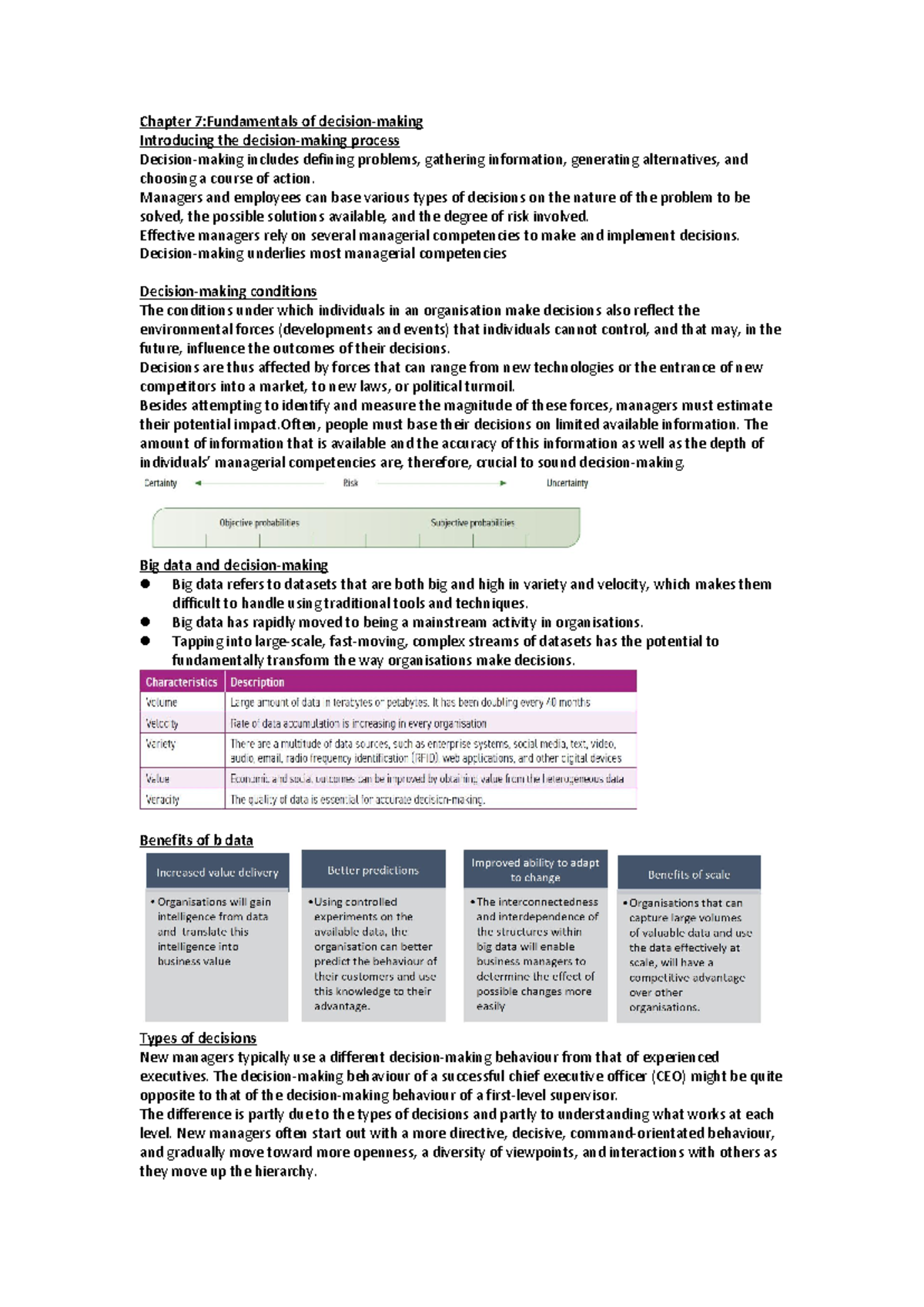 EBUS Chapter 7 - Decision-Making Fundamentals Summary - Studocu